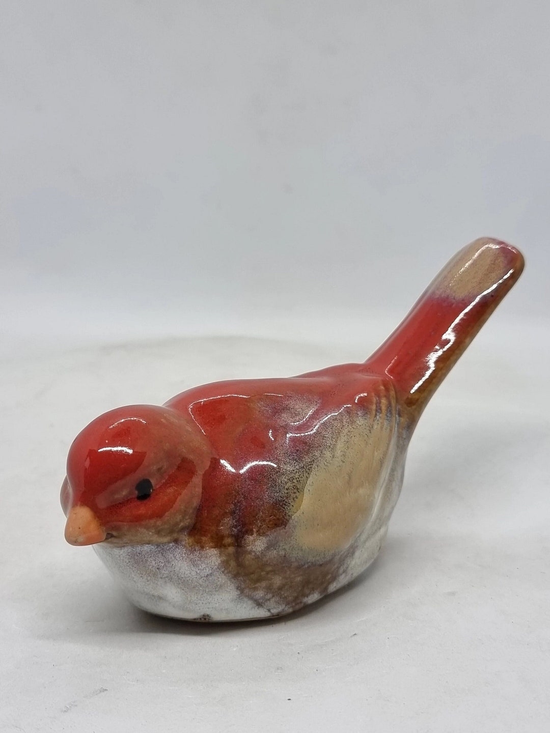 Vintage Ceramic Red Bird Figurine, Scandinavian Style, 1950s. Rare Find ...