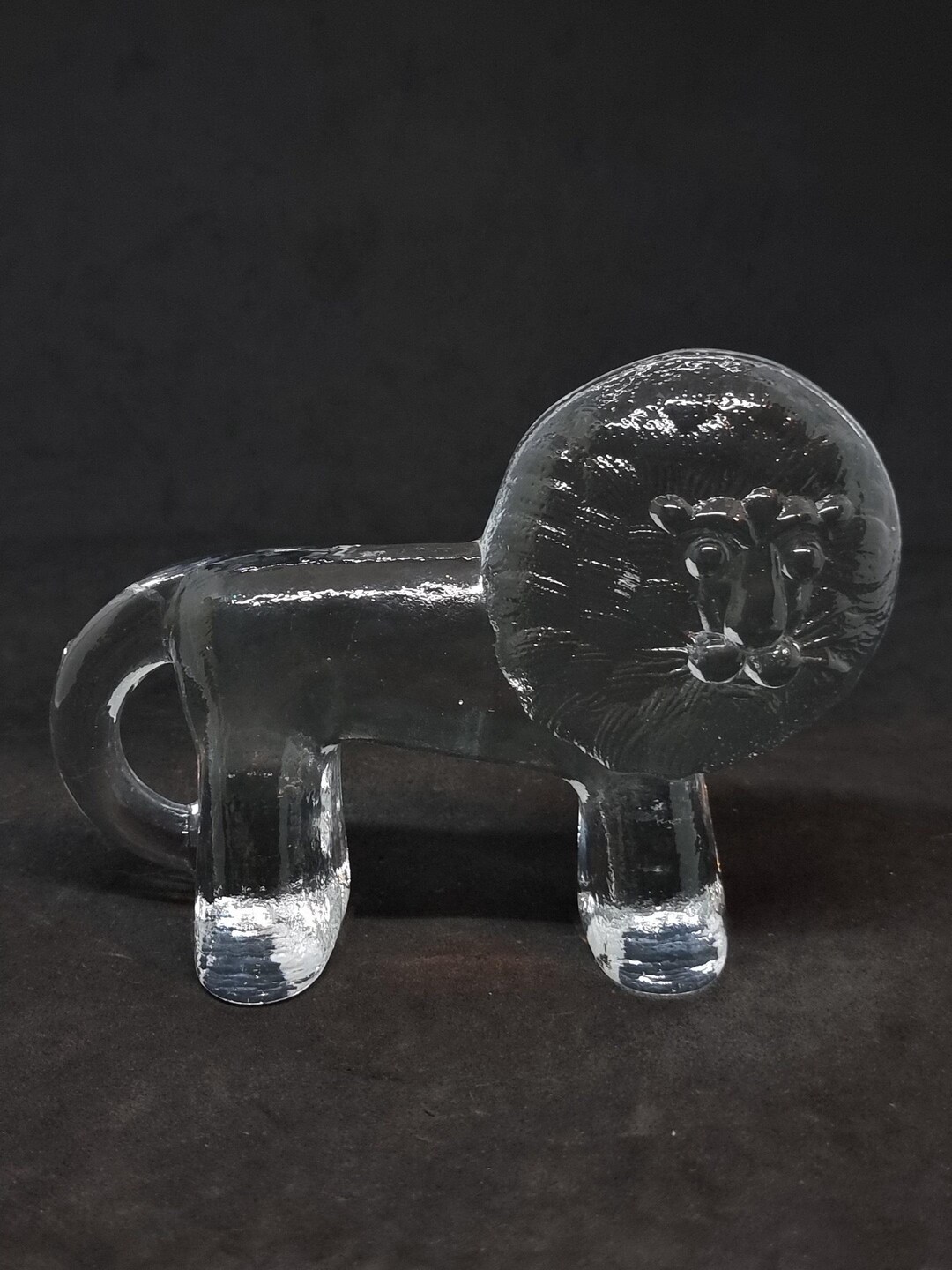 Unique and Stunning Vintage Zoo Series "lion" Glass Paperweight ...