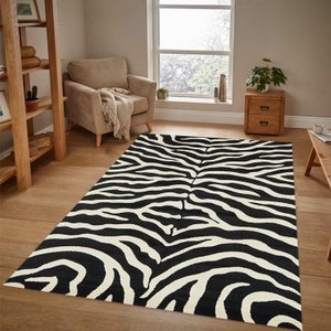 Zebra Rug, Zebra Pattern Rug, Zebra Fur Pattern Rug, Animal Decor Rug ...