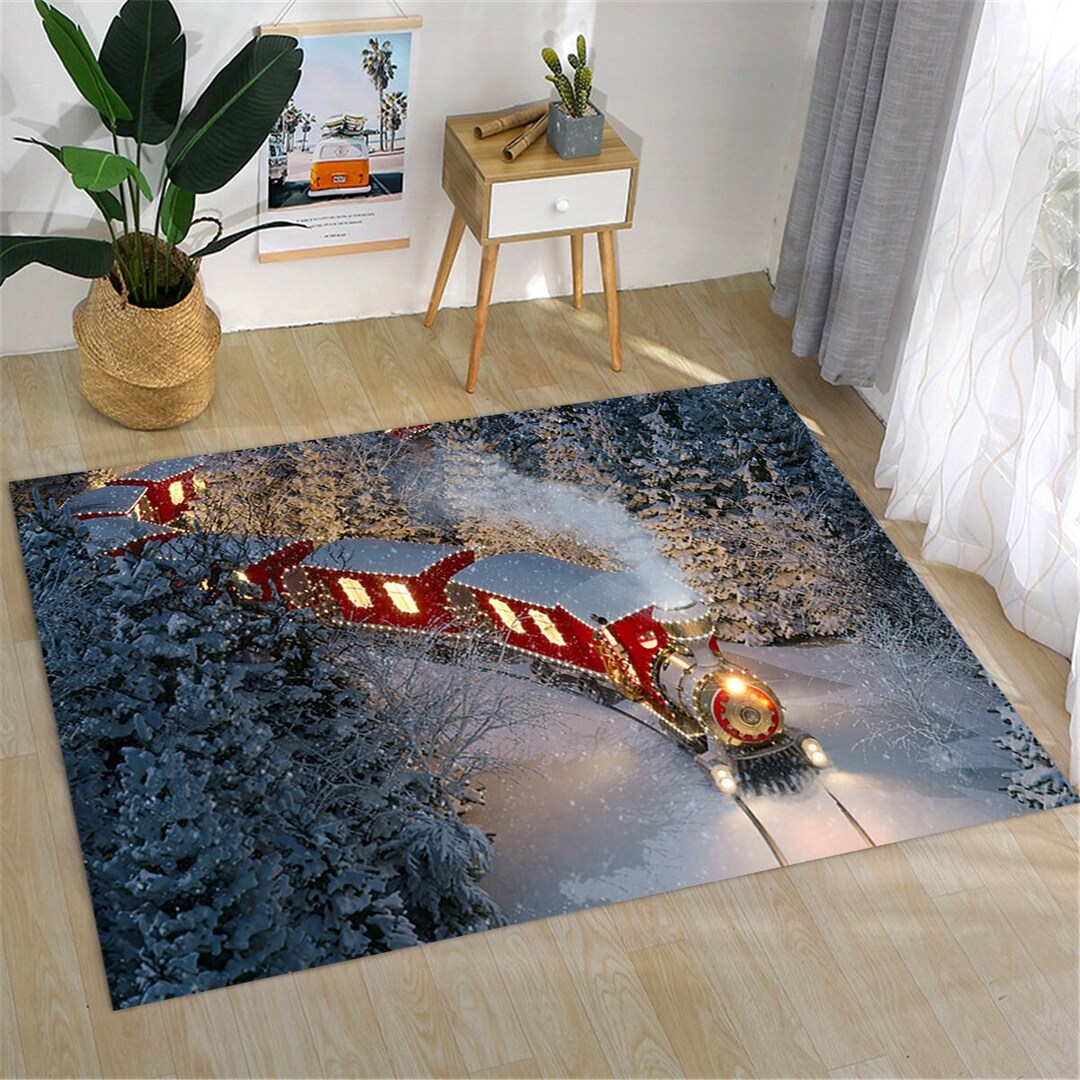 Train Rug Train Pattern Rug Train Tracks Rug Railway Rug - Etsy