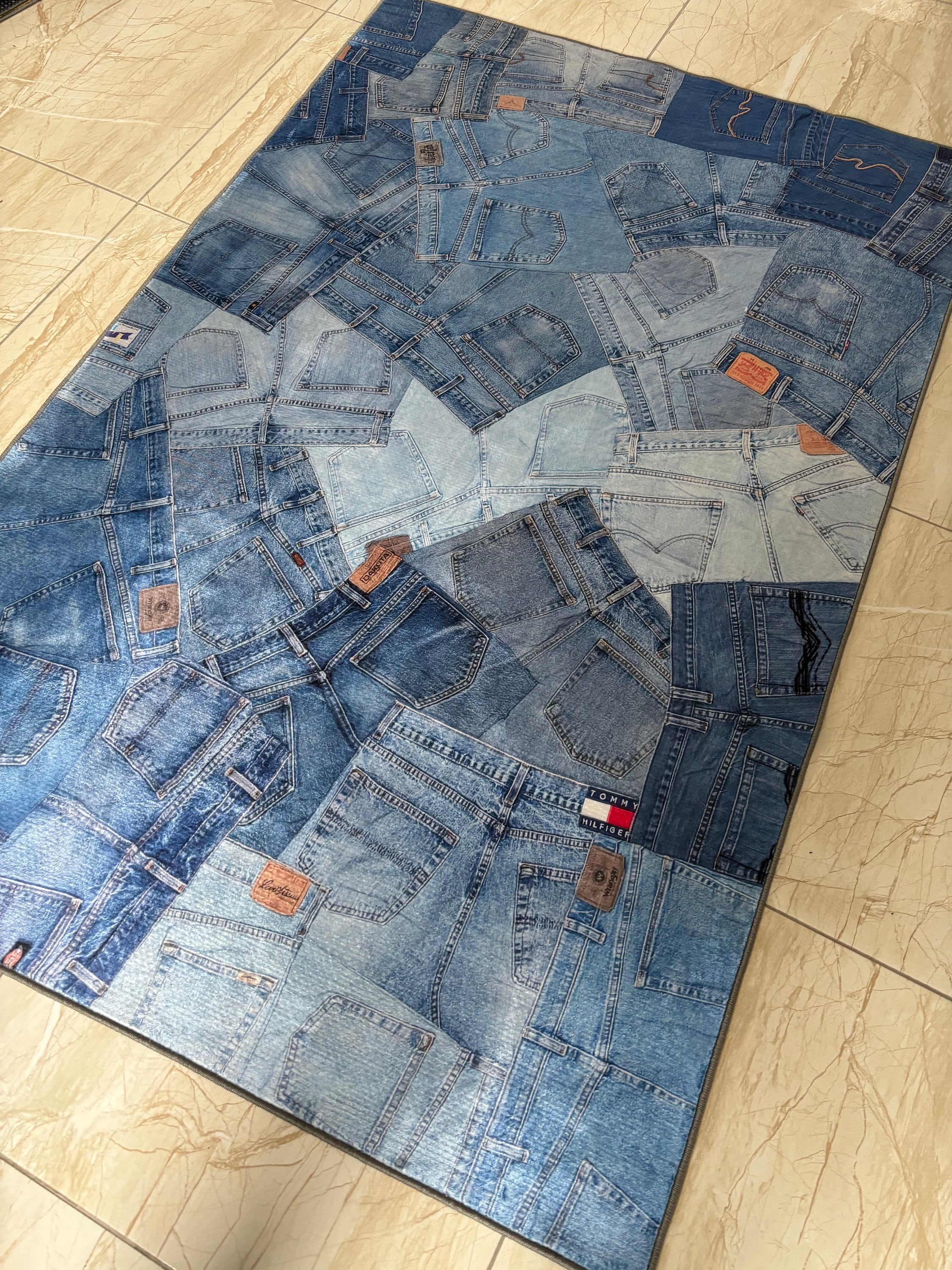 Denim Rug, Jean Rug, Jeans Rug, Jean Pattern Rug, Jeans Pocket Rug ...