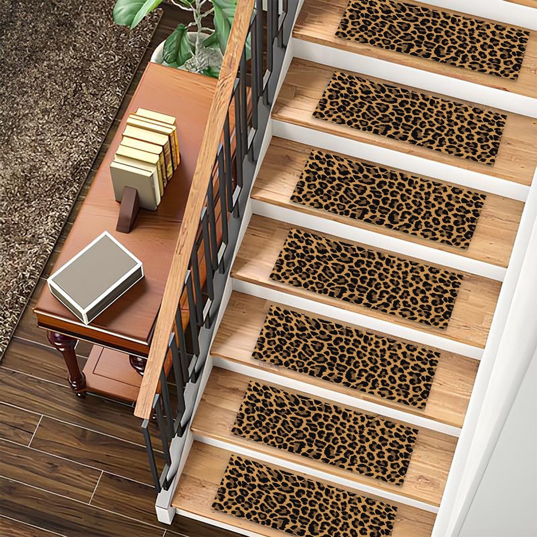 Leopard Stair Rug, Leopard Pattern Stair Rug, Leopard Fur Stair Rug ...