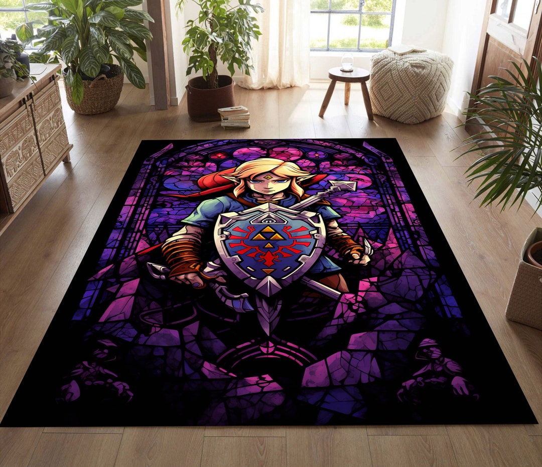 Legend of the Zelda, Zelda Rug, Zelda Pattern Rug, Game Rug, Game Room ...