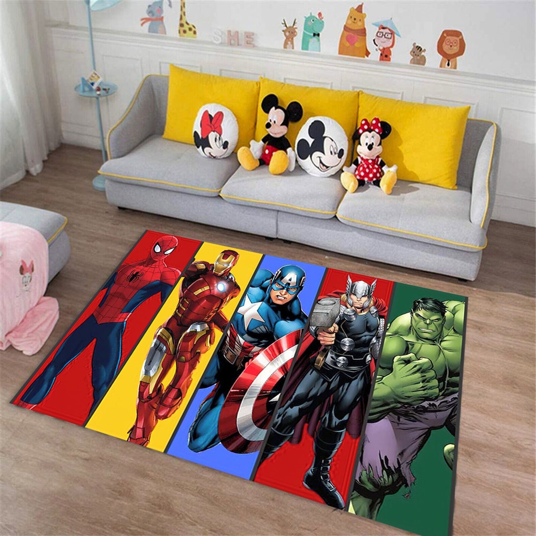 Super Hero Rug, Hulk Rug, Spiderman Rug, Iron Man Rug, Avenger Rug ...