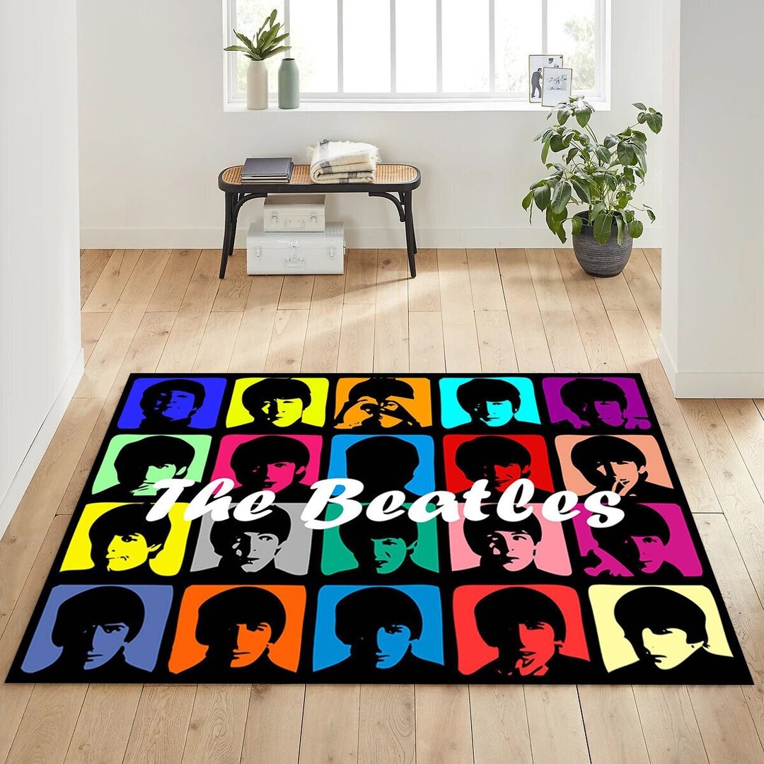 The Beatles, the Beatles Rug, Beatles Rug, Beatles Collage Rug, Music ...