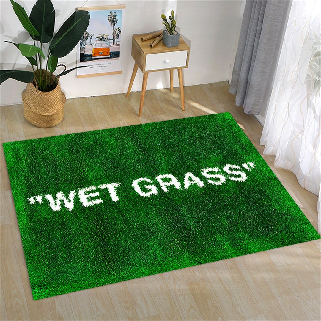 Wet Grass Wet Grass Rug Grass Look Rug Green Rug Office - Etsy