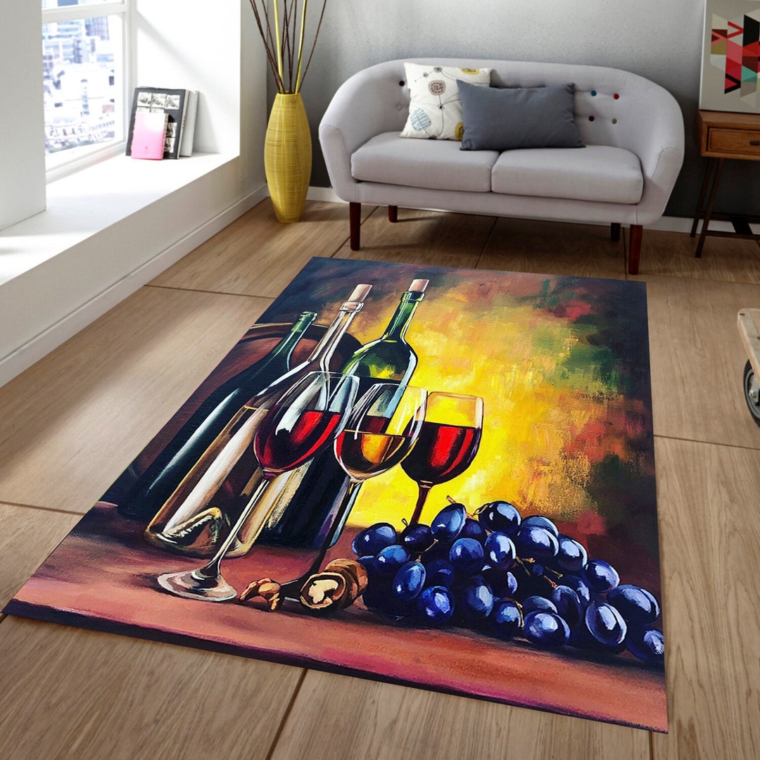 Grape Rug Grape Pattern Rug Fruit Rug Fruit Water Rug - Etsy