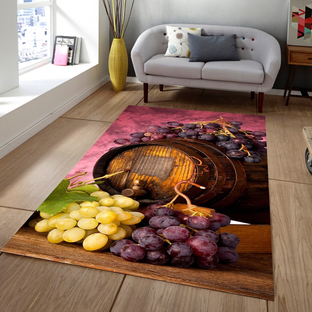Grape Rug, Grape Pattern Rug, Fruit Rug, Fruit Water Rug, Barrel Rug ...