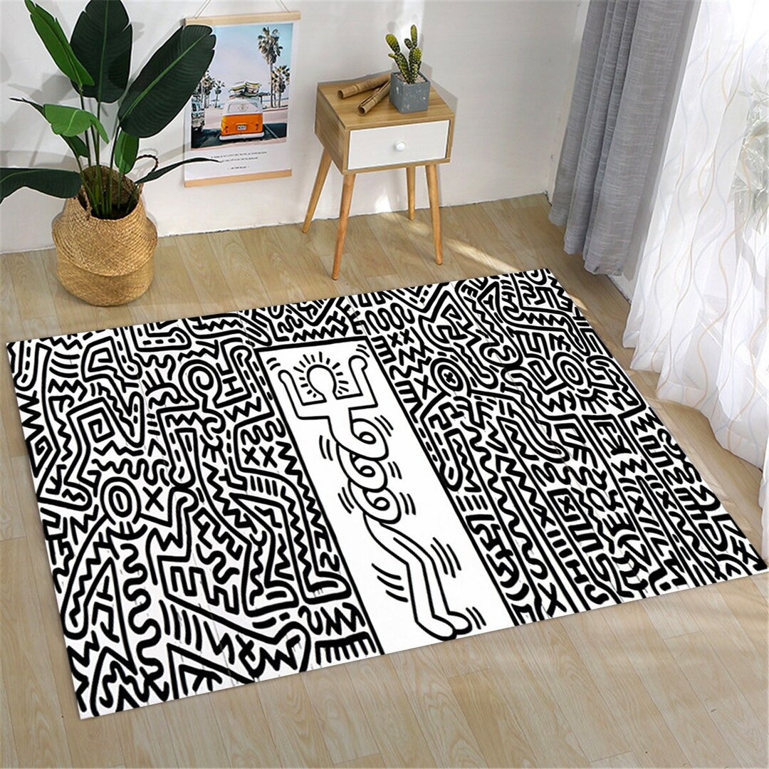 Keith Haring Rug Keith Haring Dancing Rug Dance Rug Dance - Etsy