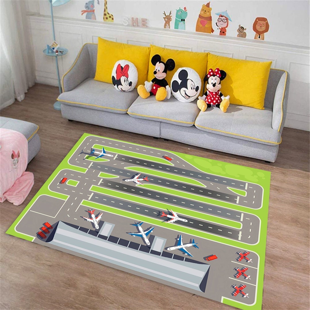 Airfield Rug, Airstrip Rug, Airplane Rug, Plane Rug, Vehicle Rug, Road ...