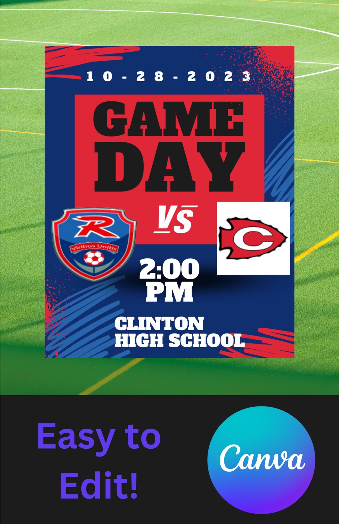 Editable Digital Download for Social Media Game Day - Etsy