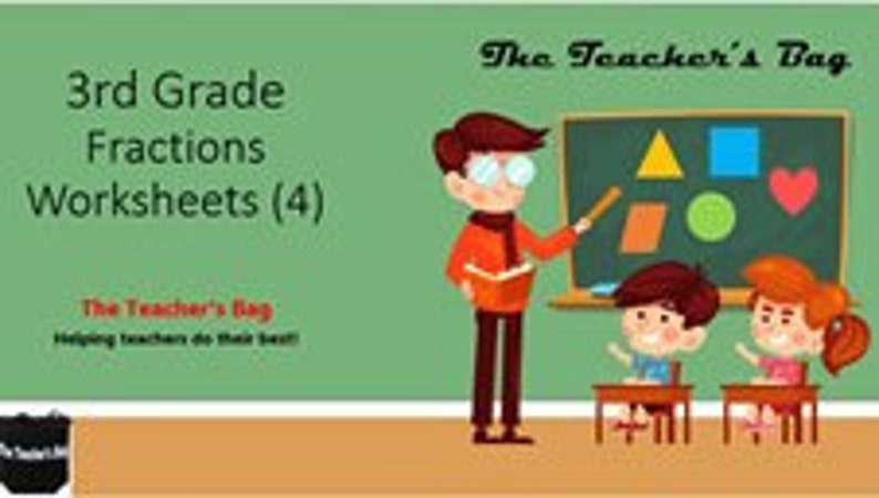 Third Grade Fractions Worksheets - Etsy