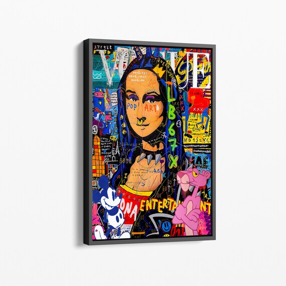 Masc Gáis Banky Mona Lisa MR. BRAINWASH Mona Lisa With Oculus 4x6 Art