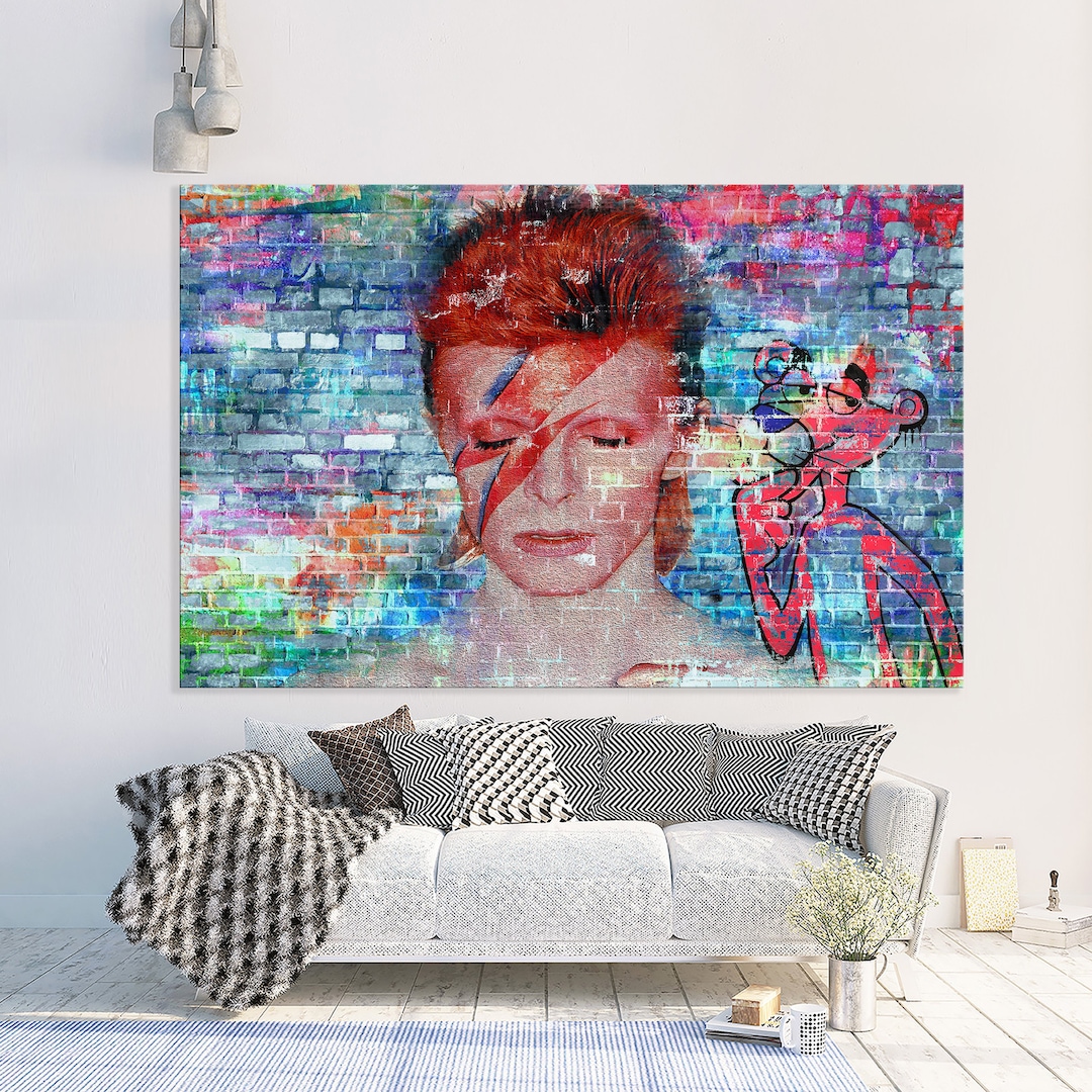 David Bowie Street Graffiti Pop Art Graffiti Popart Canvas Wall Art ...