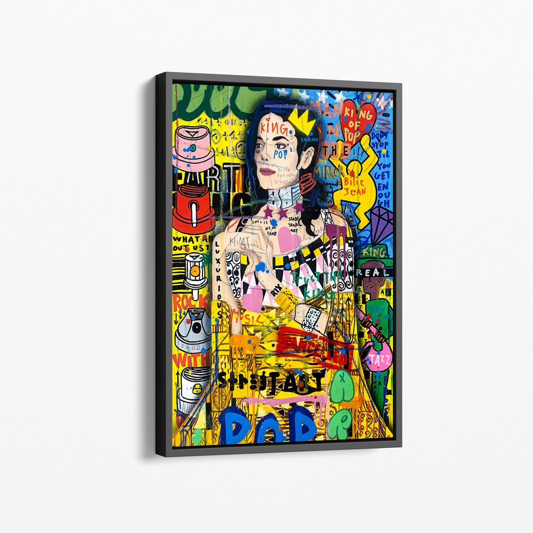 Michael Jackson Graffiti Pop Art - Graffiti Popart Canvas Wall Art ...