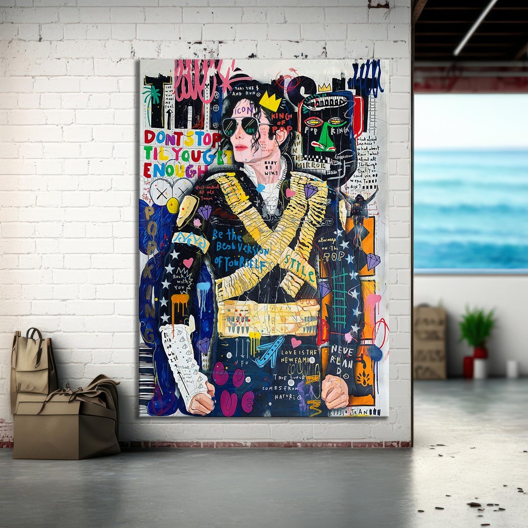 King of Pop Michael Jackson Graffiti Pop Art - Graffiti Popart Canvas ...