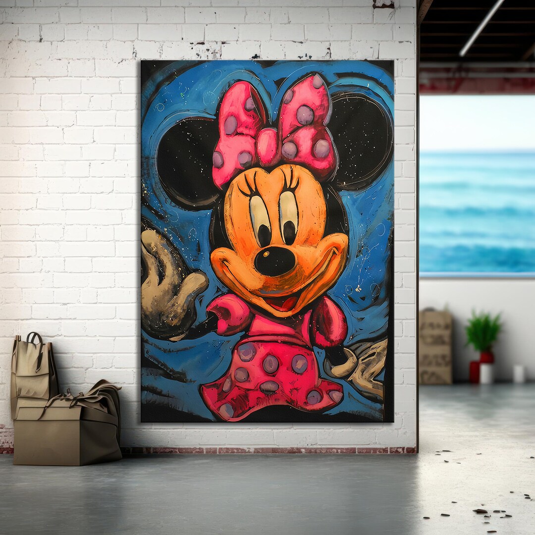 Minnie Mouse Graffiti Pop Art - Graffiti Popart Canvas Wall Art, Minnie ...