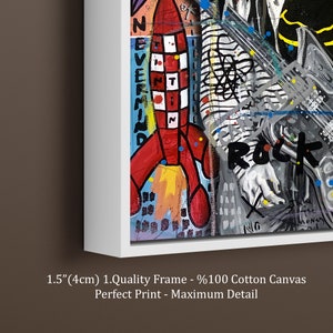 Kurt Cobain Graffiti Pop Art Graffiti Popart Canvas Wall Art, Michael ...