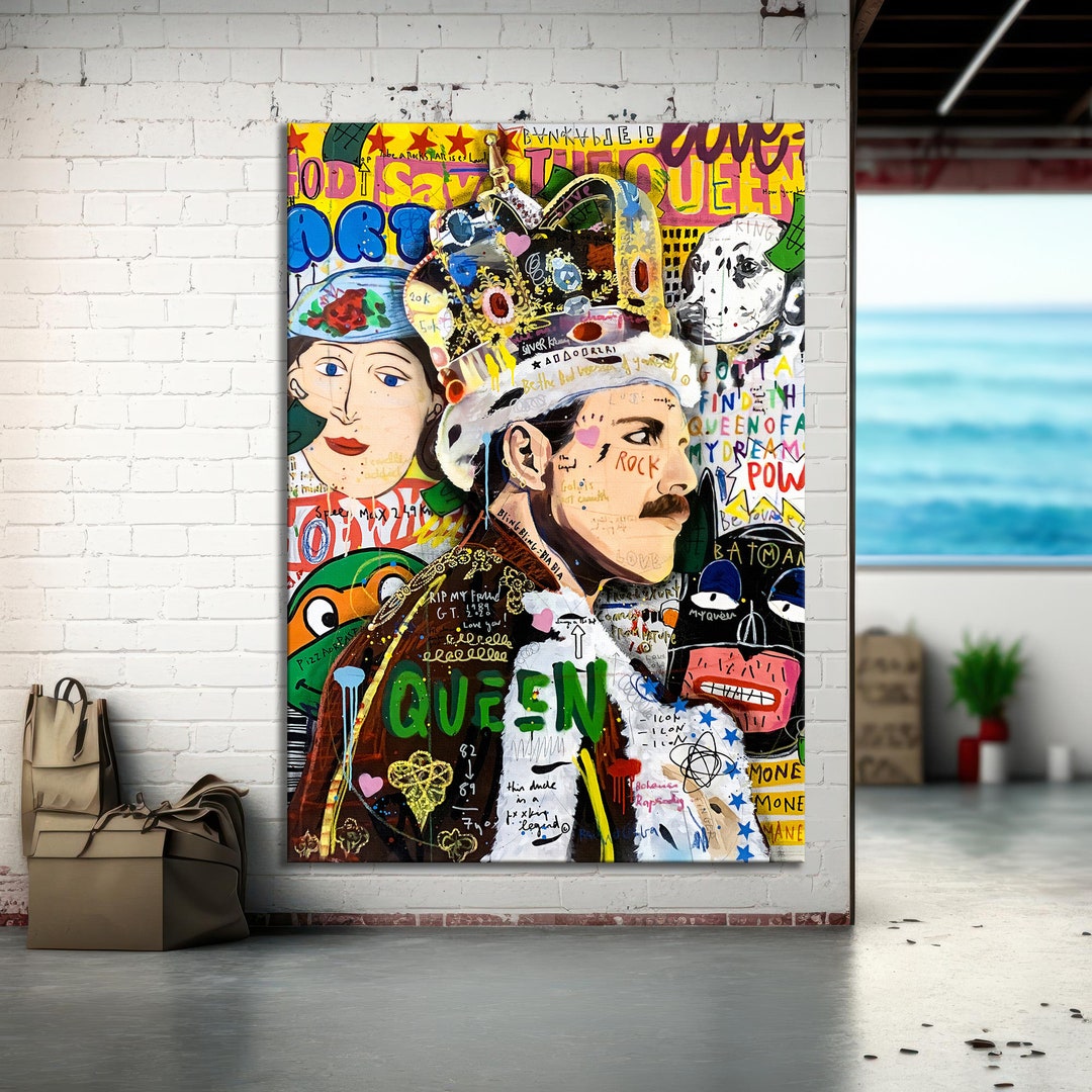 King and Queen Graffiti Pop Art Graffiti Popart Canvas Wall Art ...