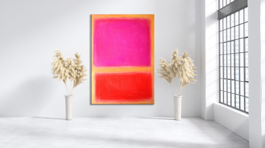 Mark Rothko Pink and Red Abstract Canvas Wall Art Rothko Reproduction ...