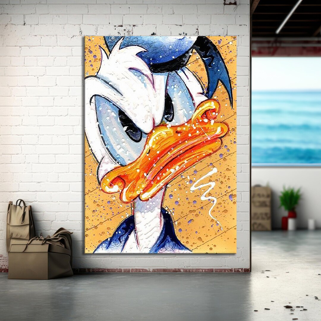 Donald Duck Angry Graffiti Pop Art - Graffiti Popart Canvas Wall Art ...