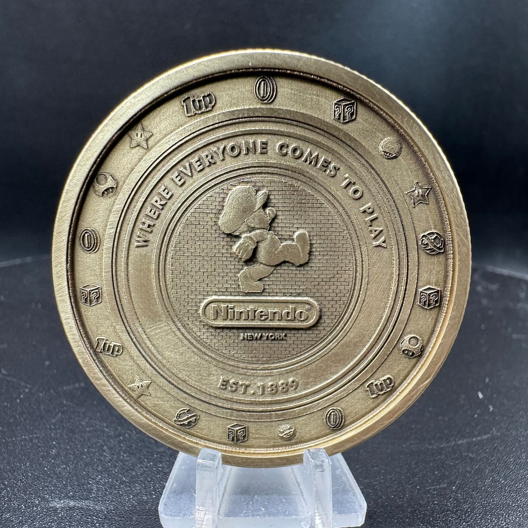 Super Mario Theme, 3d Relief on a 40mm Brass Coin, Designed and Made in ...