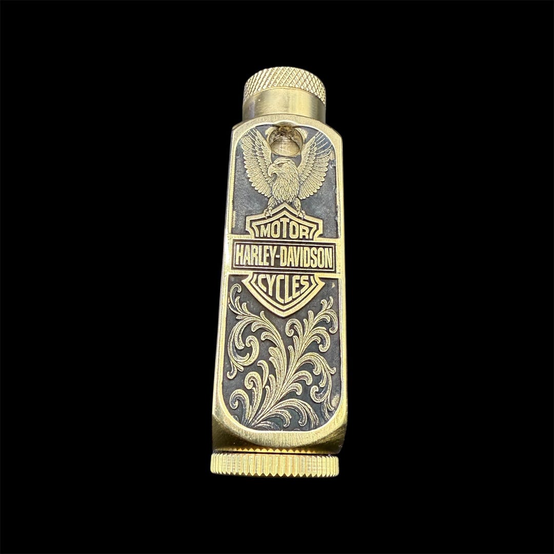 Brass Harley-davidson Torch Lighter – Born to Ride Motorcycle Engraving ...