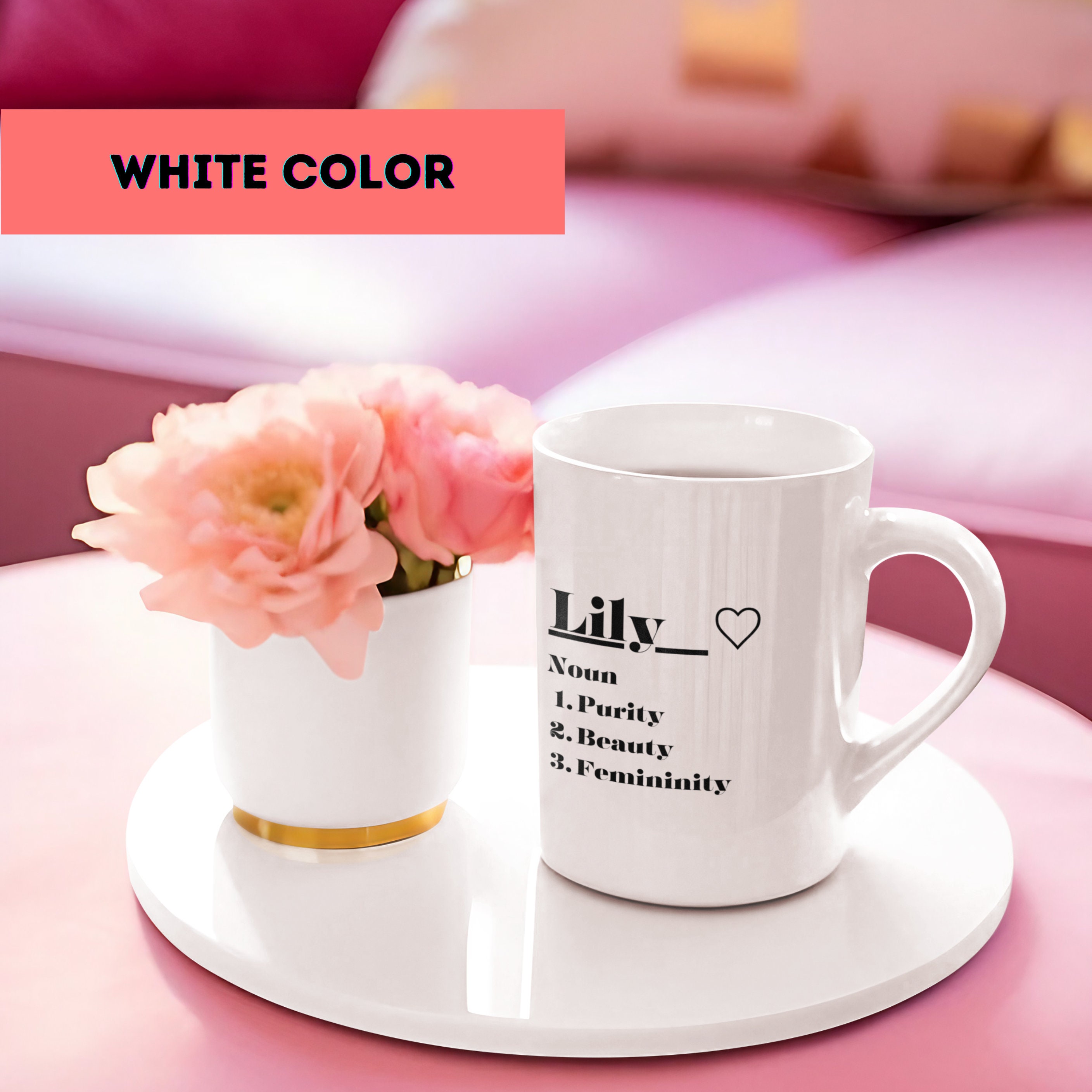 Personalized Name Definition Mug Custom Name Meaning Coffee Cup Unique Gift for Friends and ...