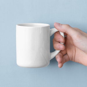 Simple & Elegant Plain White Coffee Mug - Versatile Ceramic Mug for ...