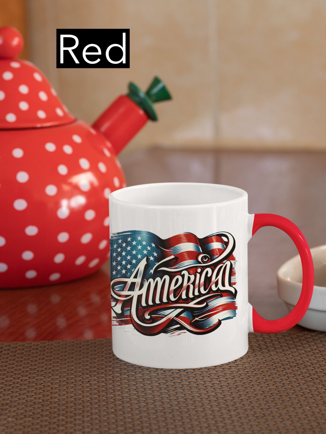 American Flag Mug | USA Patriotic Coffee Cup | Flag With America Design ...