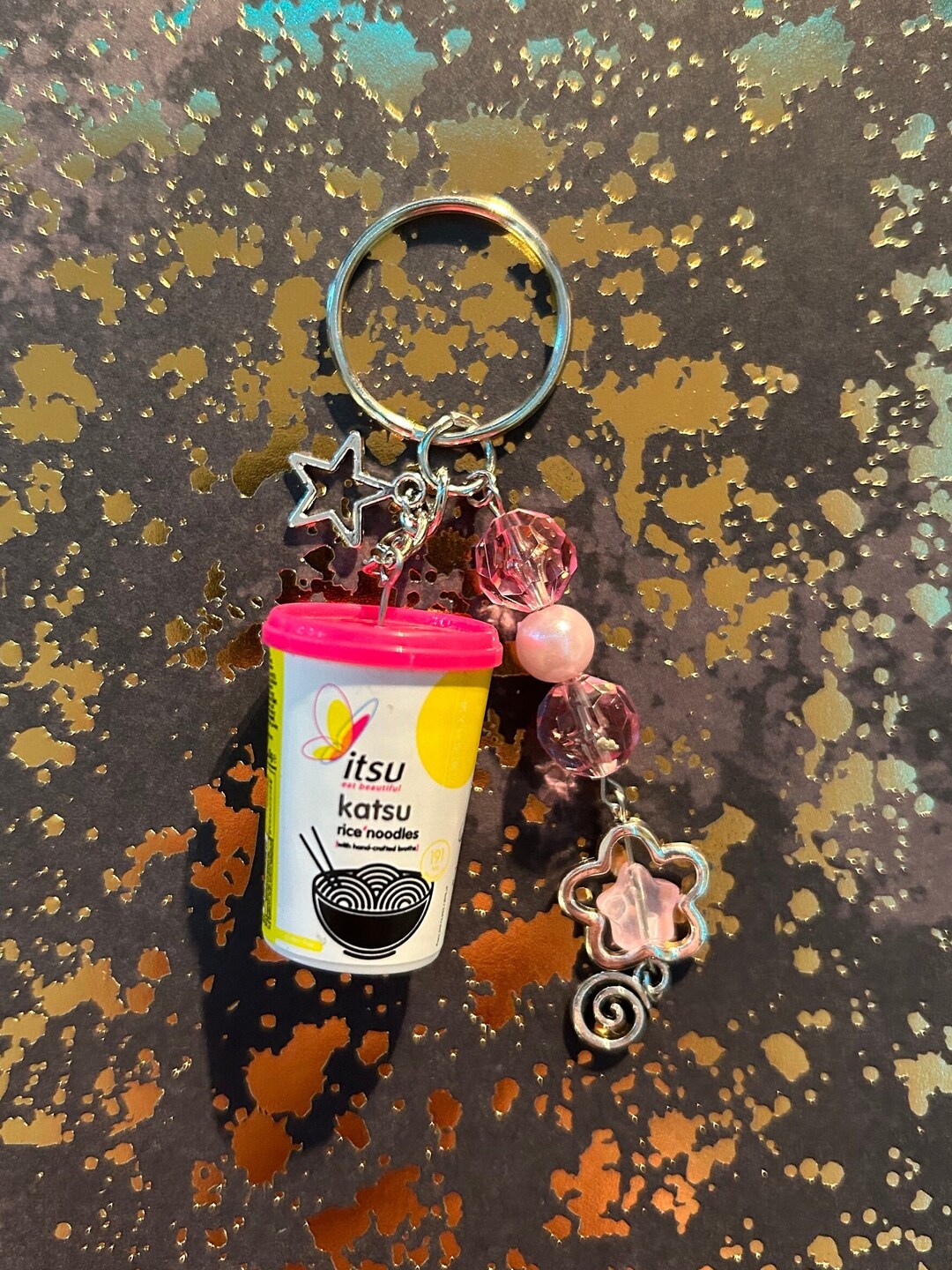 Handmade Itsu Katsu Rice Noodles mini Brand Trinket Keychain - Etsy
