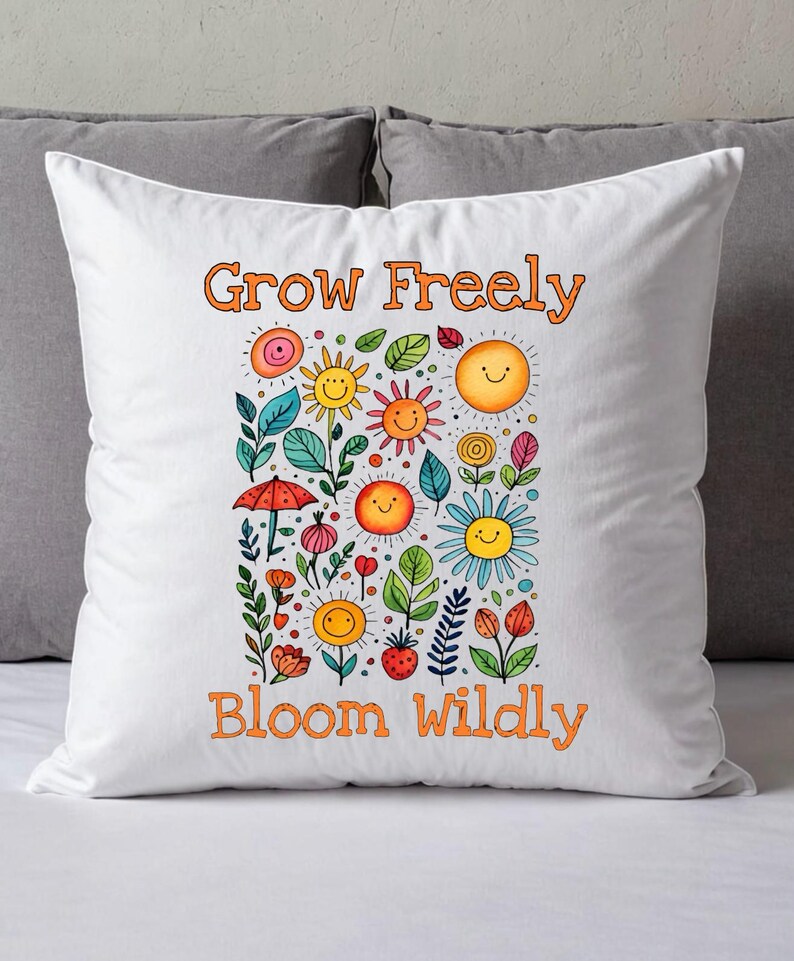 Grow Freely Bloom Wildly PNG: Watercolor Flowers, Mental Health ...