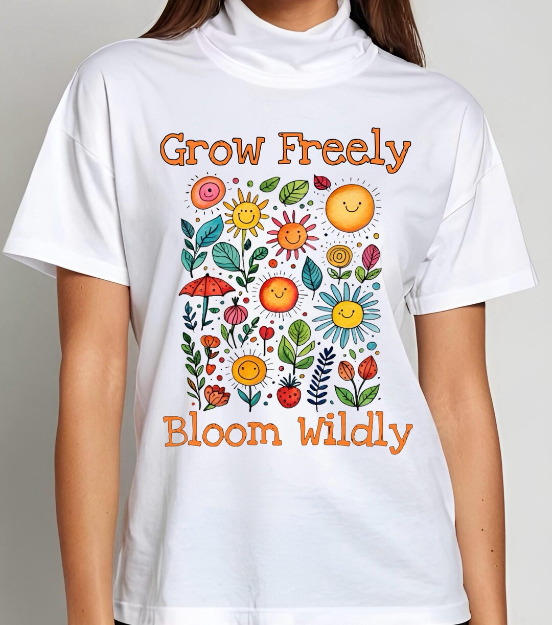 Grow Freely Bloom Wildly PNG: Watercolor Flowers, Mental Health ...