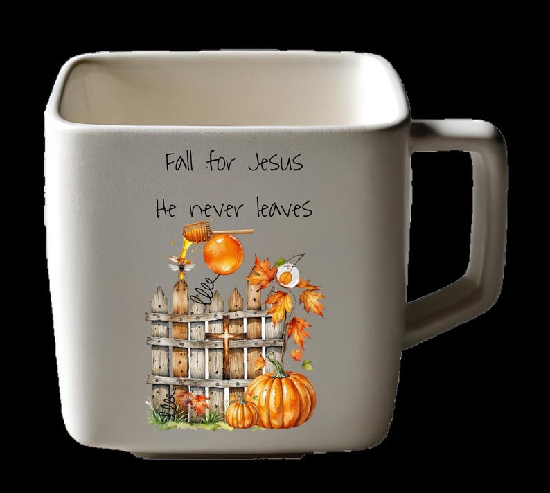 Fall for Jesus He Never Leaves PNG, Sublimation Fall for Jesus Pumpkin ...