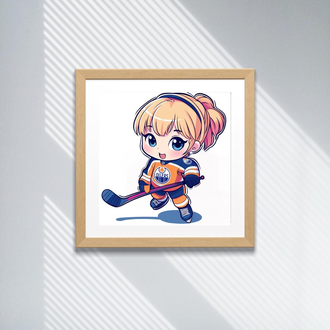 Oilers Anime Girl 2 - Etsy