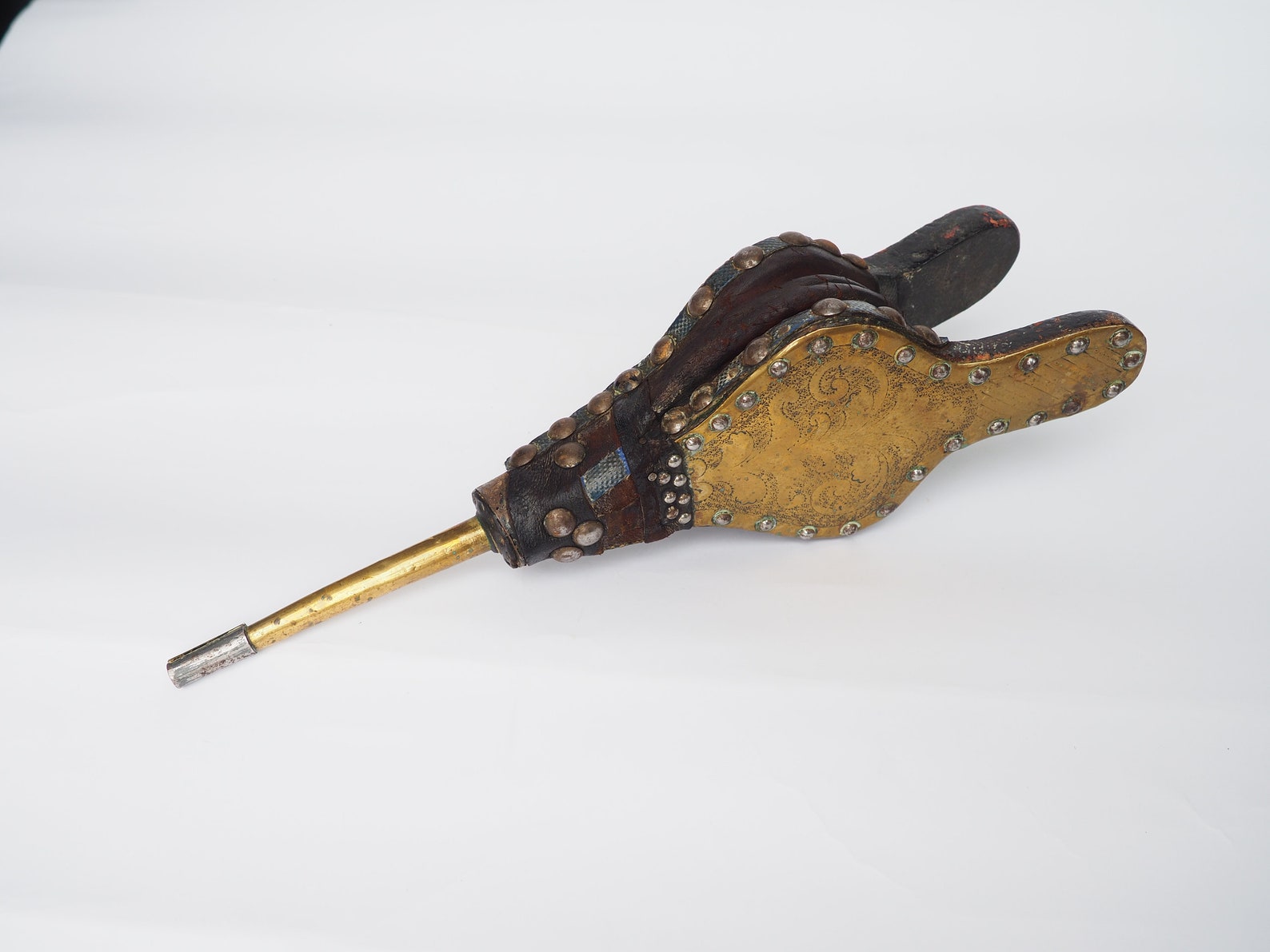 Vintage Moroccan Style Etched Brass Bellow Antique Fireside Fan Old ...