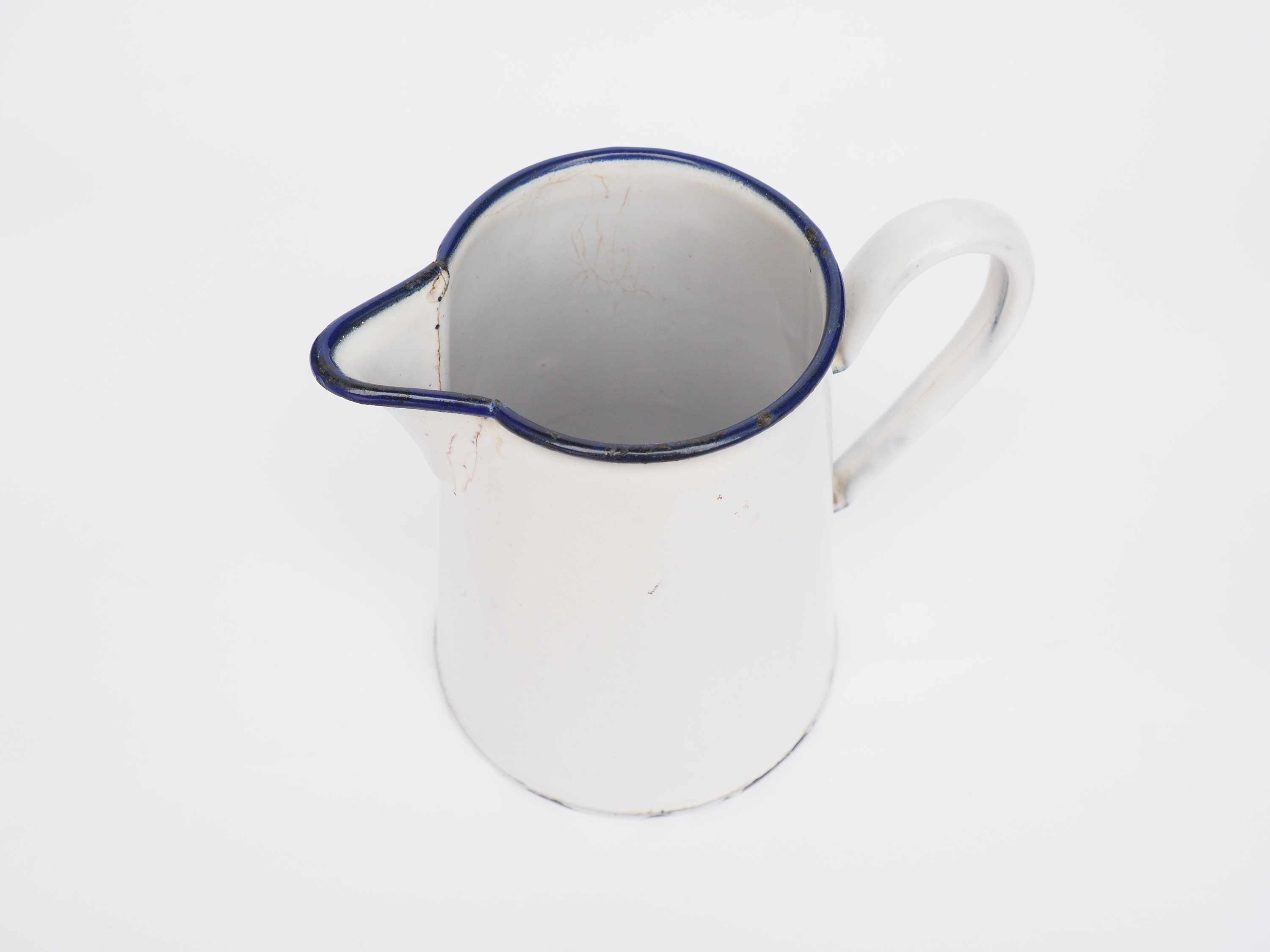 Vintage German Enamel Milk Jug | Antique Enamel Pitcher | "foreign ...