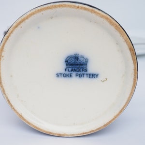 Very Rare Flanders Victorian Flow Blue Pitcher | Antique Flanders Stoke ...