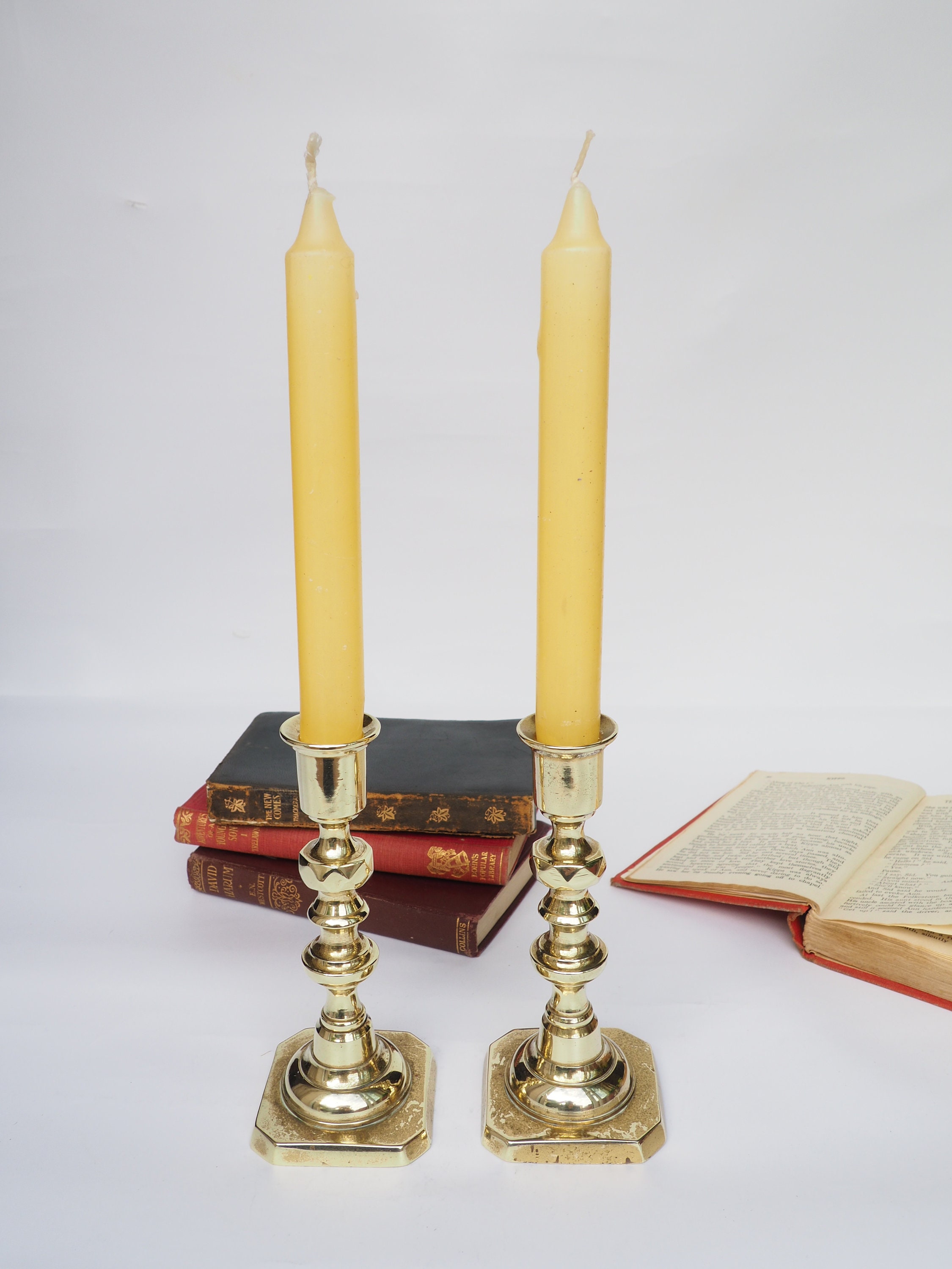 Vintage Brass Candlestick Holders | Peerage England | Victorian Style ...