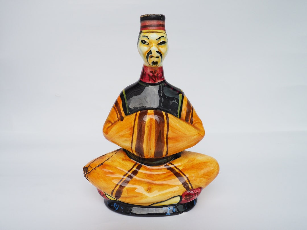 Vintage Exclusive Italian Drioli Chinese Man Liquor Bottle | Antique ...