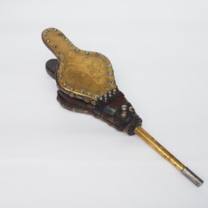 Vintage Moroccan Style Etched Brass Bellow Antique Fireside Fan Old ...