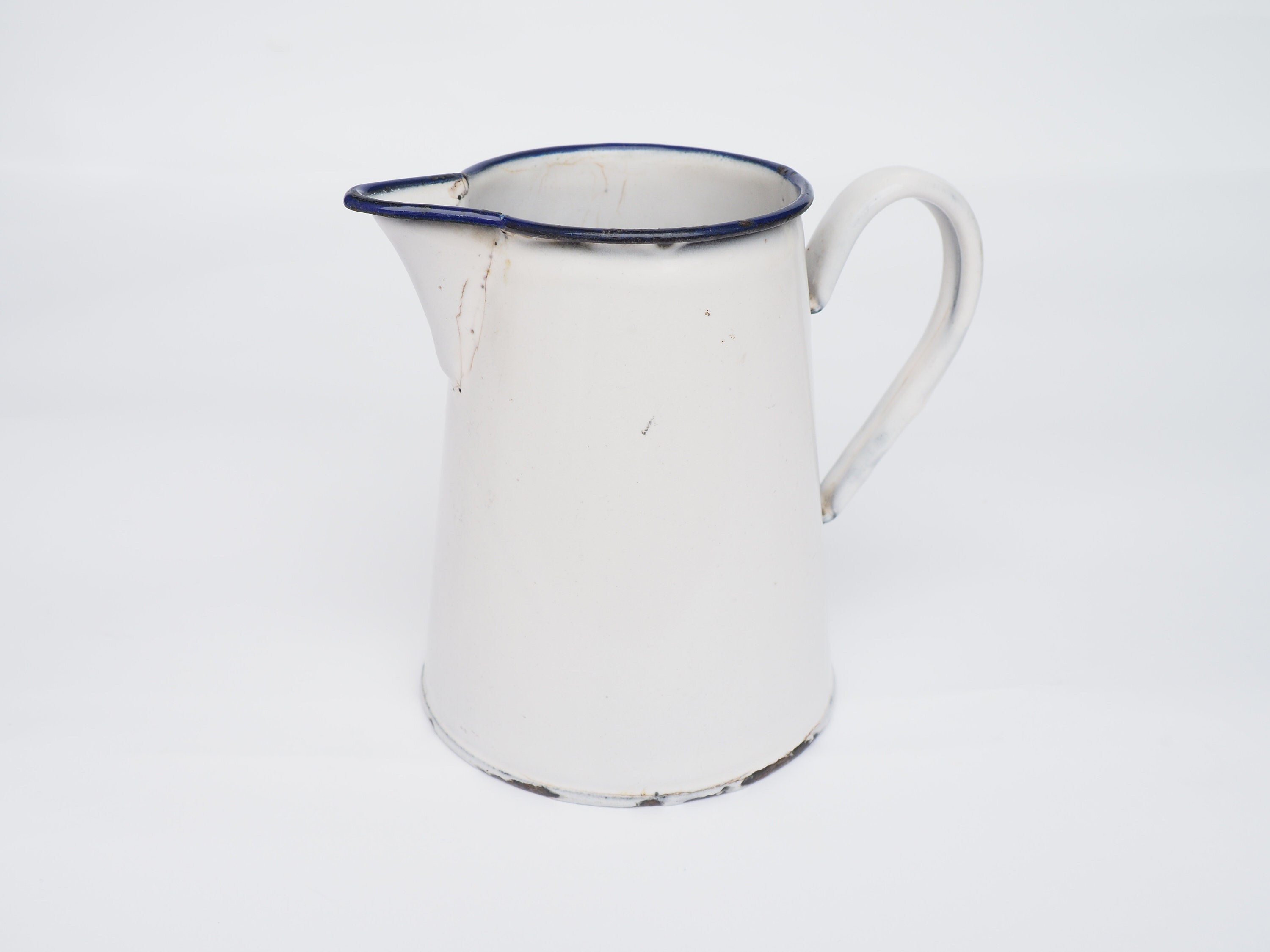 Vintage German Enamel Milk Jug | Antique Enamel Pitcher | "foreign ...