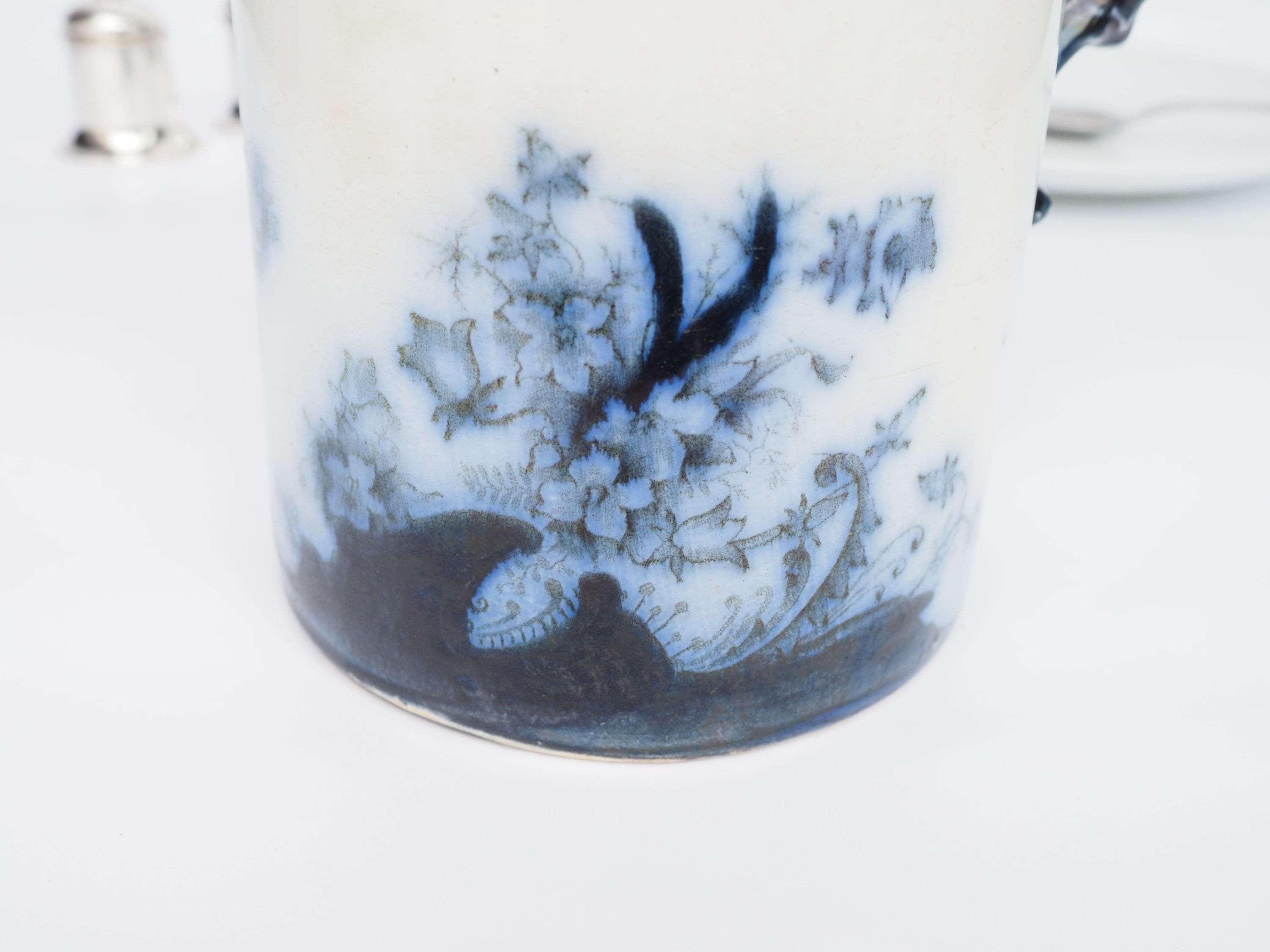 Very Rare Flanders Victorian Flow Blue Pitcher | Antique Flanders Stoke ...