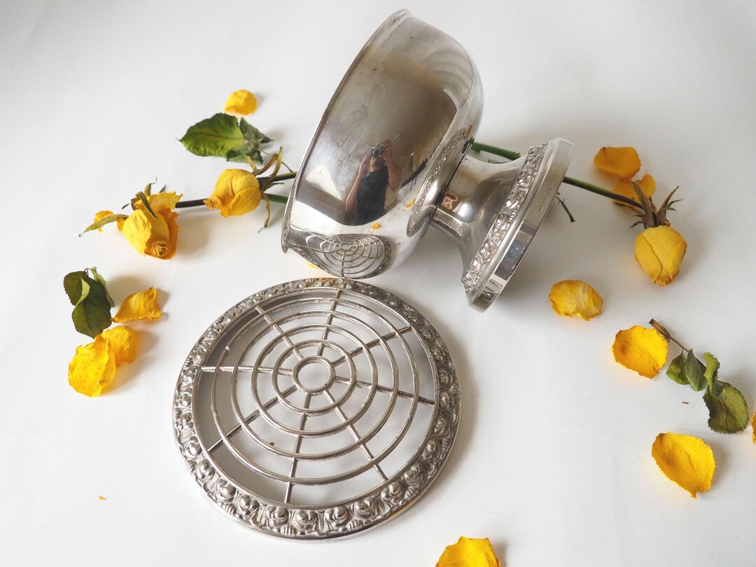 Vintage Silver Plated Posy Rose Bowl | English IANTHE Flower Display ...