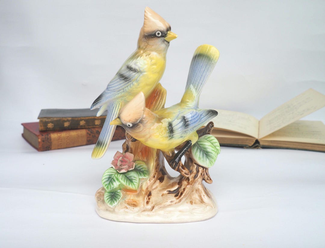 Vintage Japanese Waxwing Bird's Figurine Parma by AAI Japan | Antique ...