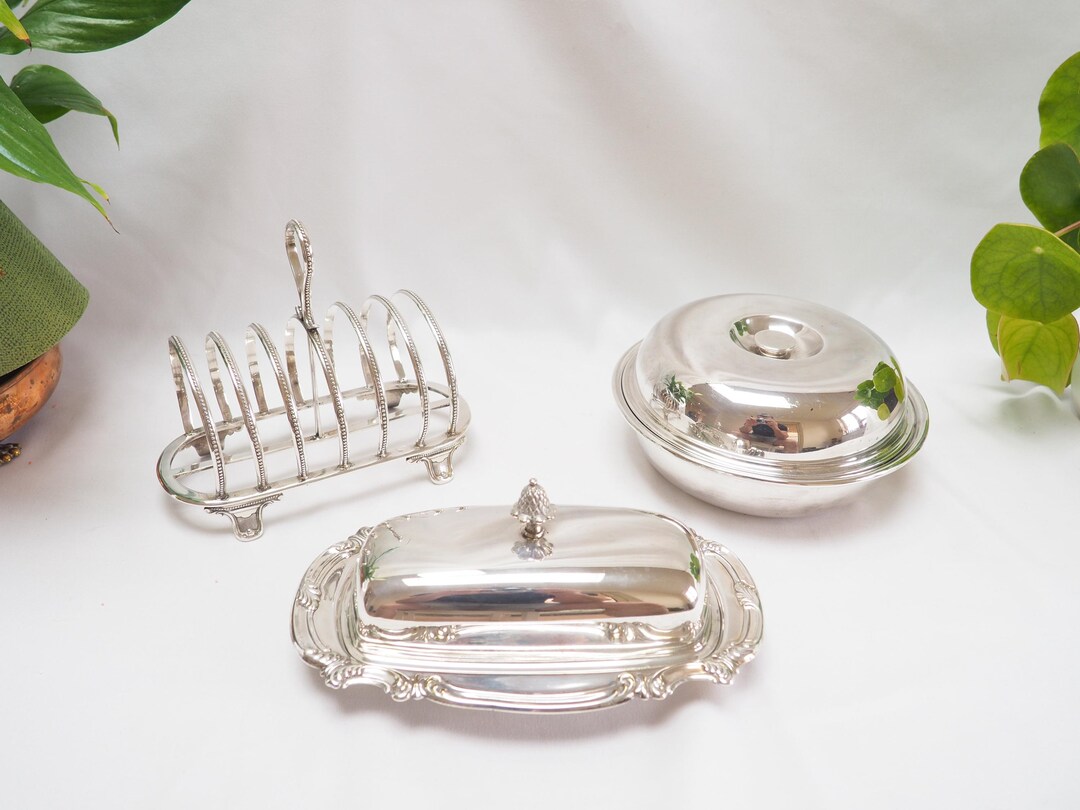 Antique Silver Plated Breakfast Serving Set | Victorian English ...