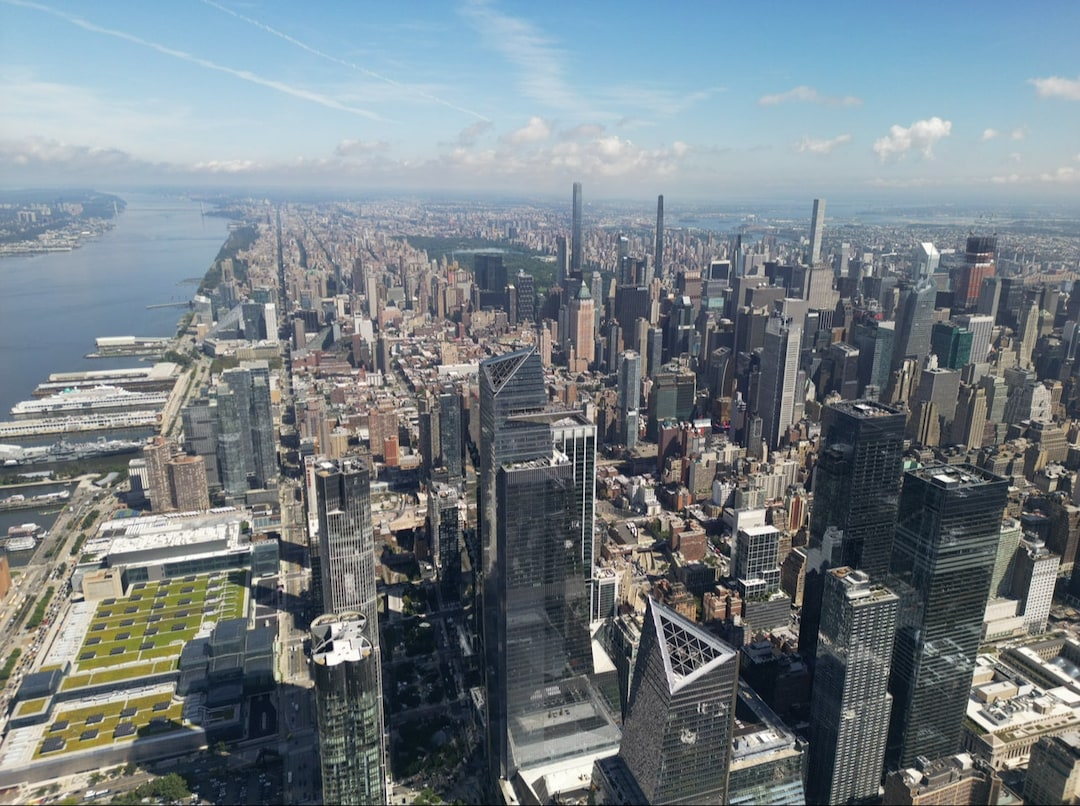 The Edge Hudson Yards Manhattan Skyline Aerial Drone - Etsy