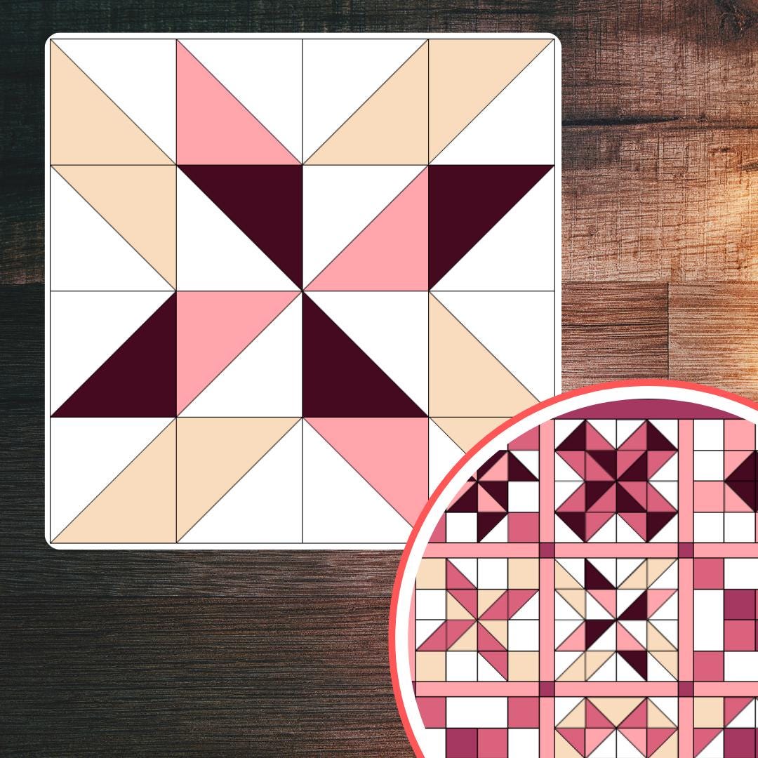 Mosaic No. 18 Quilt Block Pattern | Digital Quilt Block | PDF Quilt ...