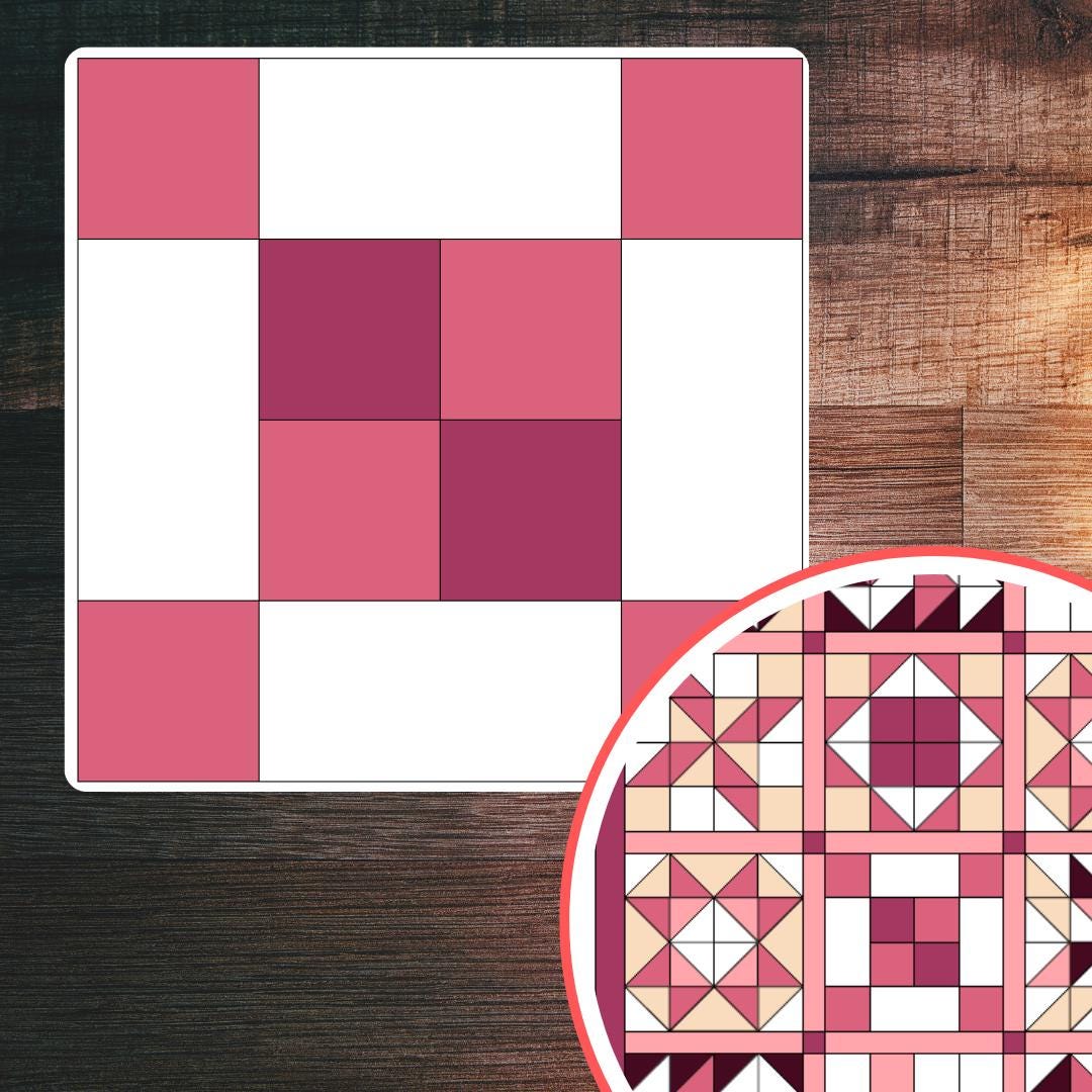 Uneven 9 Patch Quilt Block Pattern: Beginner-friendly Design (PDF ...