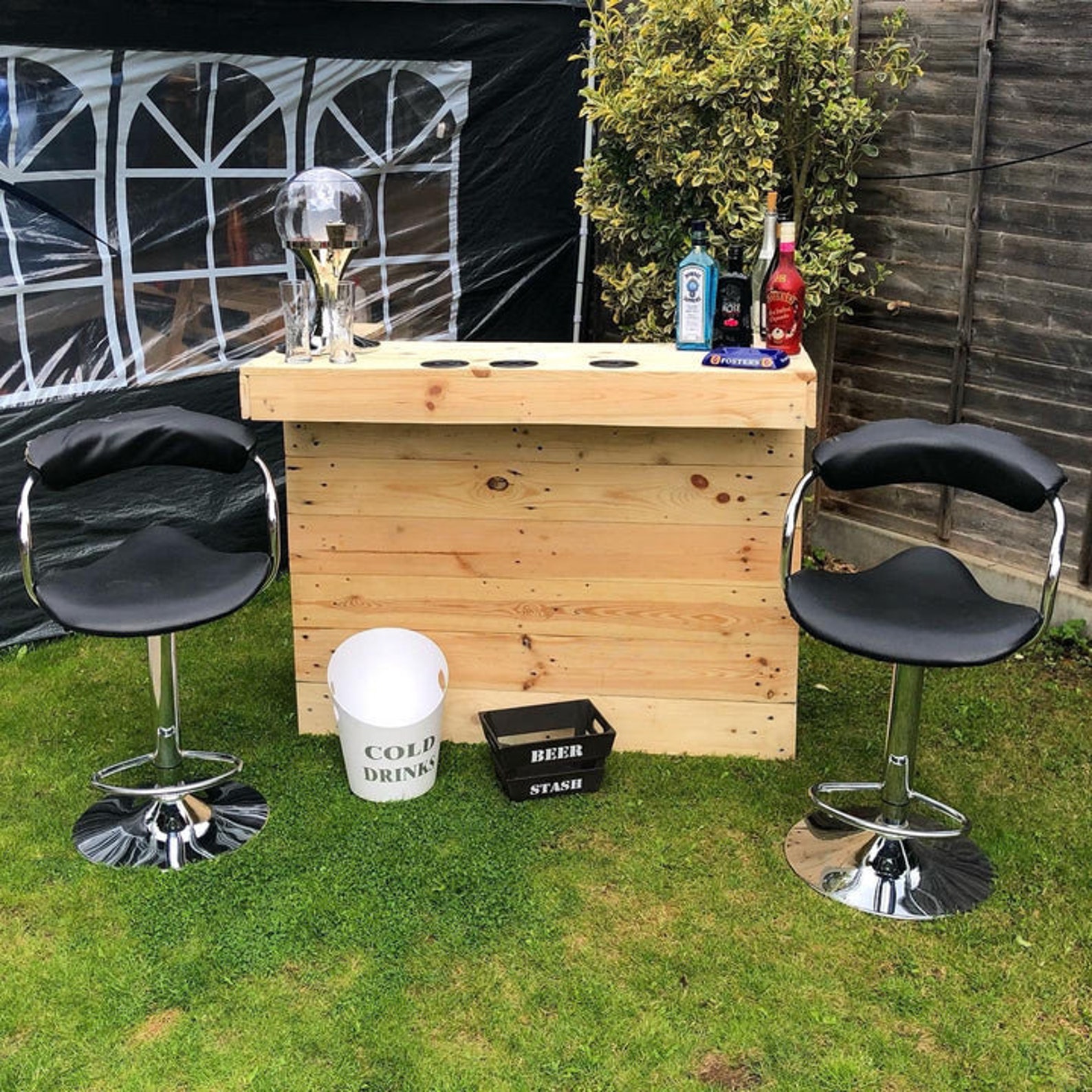 Rustic Wooden Pallet Bar Industrial Style Bar Reclaimed - Etsy